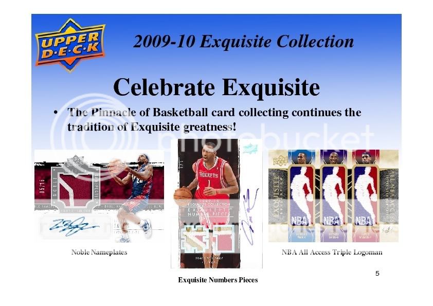 2009/10 UD Exquisite Basketball - Blowout Cards Forums
