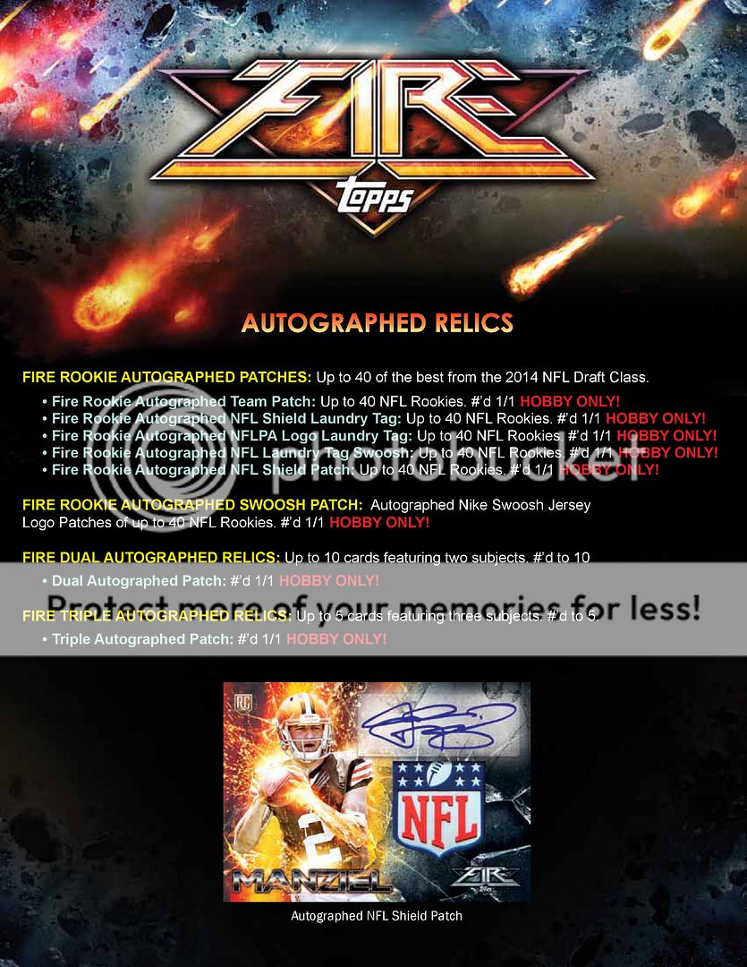 2014 Topps Fire Football - Blowout Cards Forums